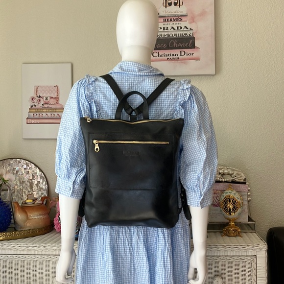 Parker Clay | Bags | Parker Clay Miramar Leather Backpack In Black ...